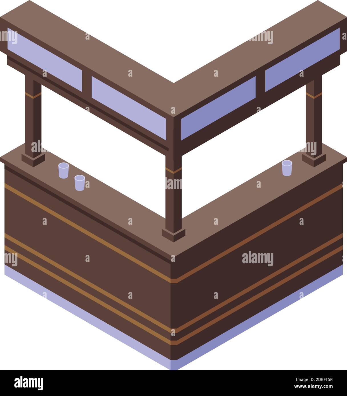 Restaurant bar counter icon. Isometric of restaurant bar counter vector ...