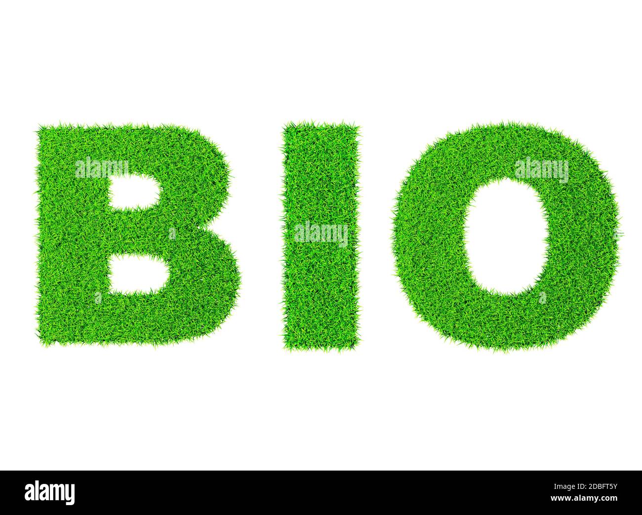 Grass word BIO - ecology eco friendly organic concept Stock Photo - Alamy