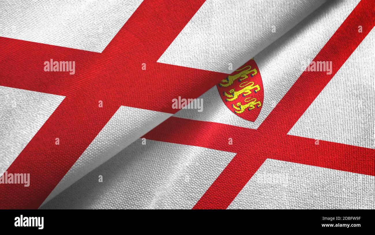 Northern Ireland Saint Patrick's Saltire and Jersey two flags Stock ...