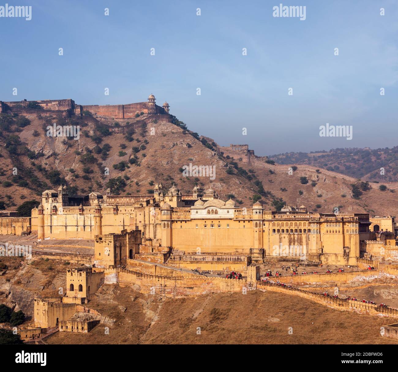 Famous Rajasthan landmark - Amer (Amber) fort, Rajasthan, India Stock ...