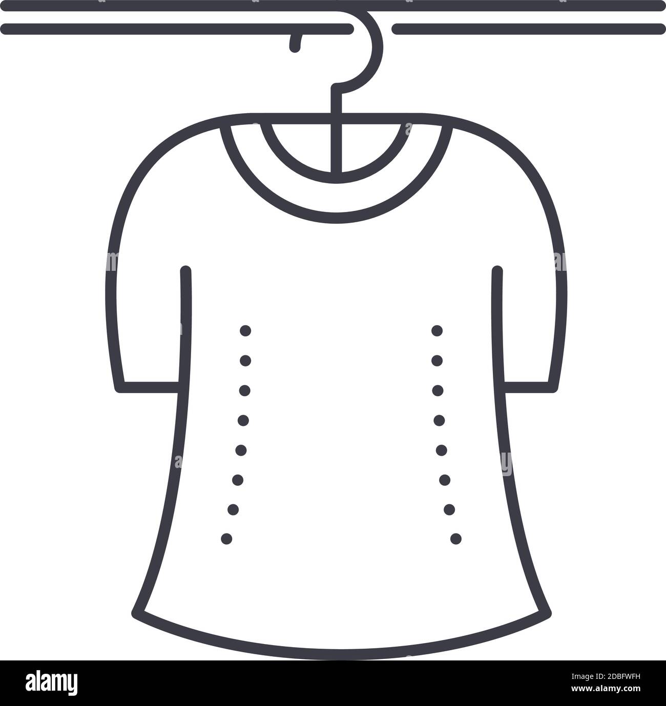 Clothes design icon, linear isolated illustration, thin line vector ...