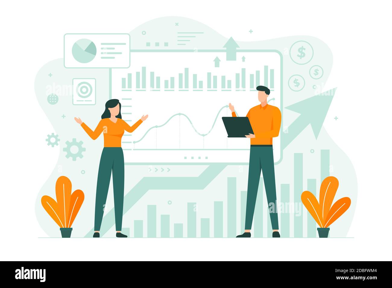 Stock exchange data illustration Vector illustration Stock Vector Image ...