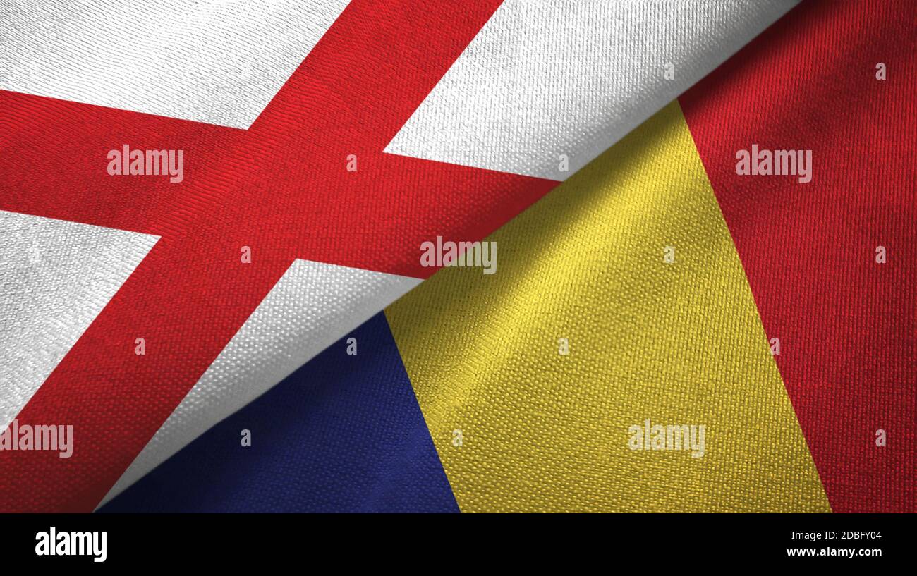 Northern Ireland Saint Patrick's Saltire and Romania two flags Stock ...