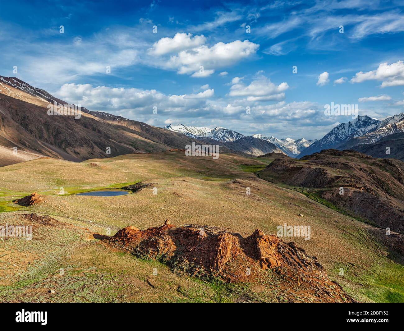 Himalayan landscape in Spiti valley. Himachal Pradesh, India Stock ...