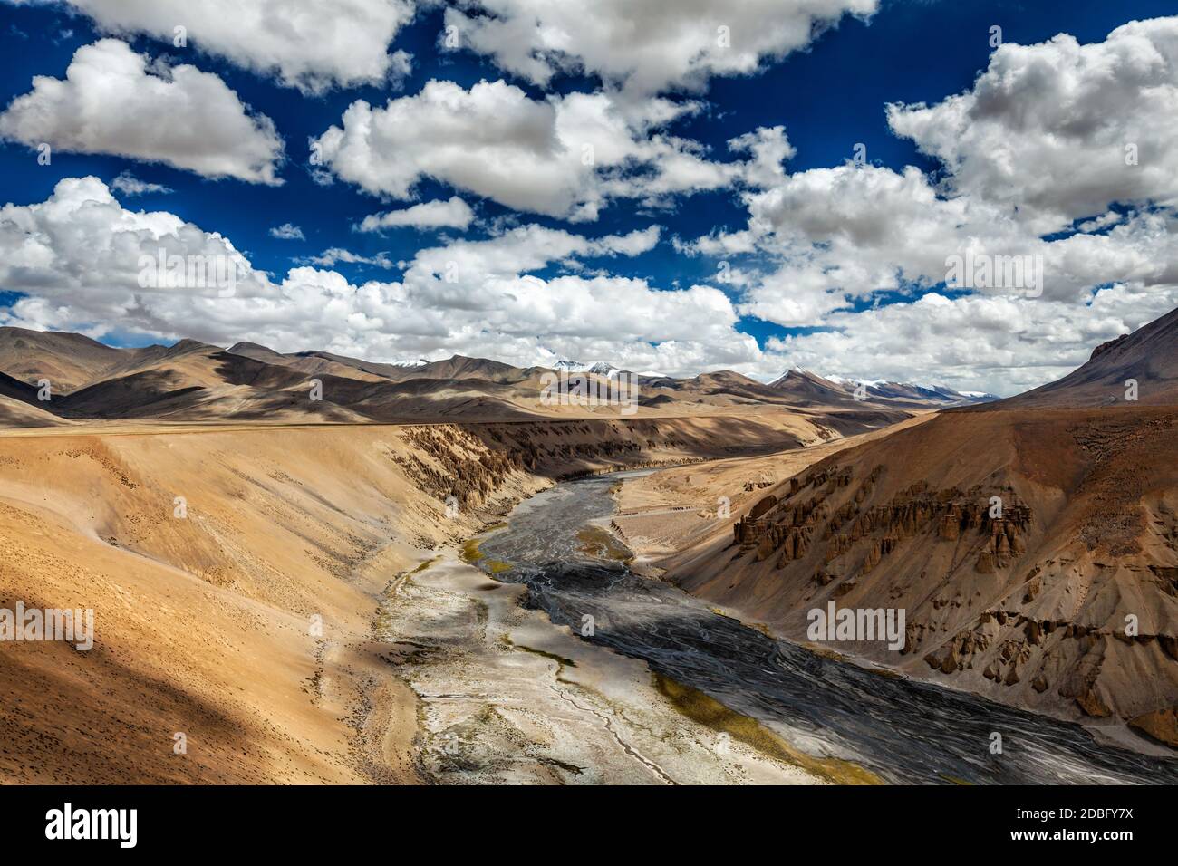 Himalayan landscape in Himalayas More plains, Ladakh, India Stock Photo ...
