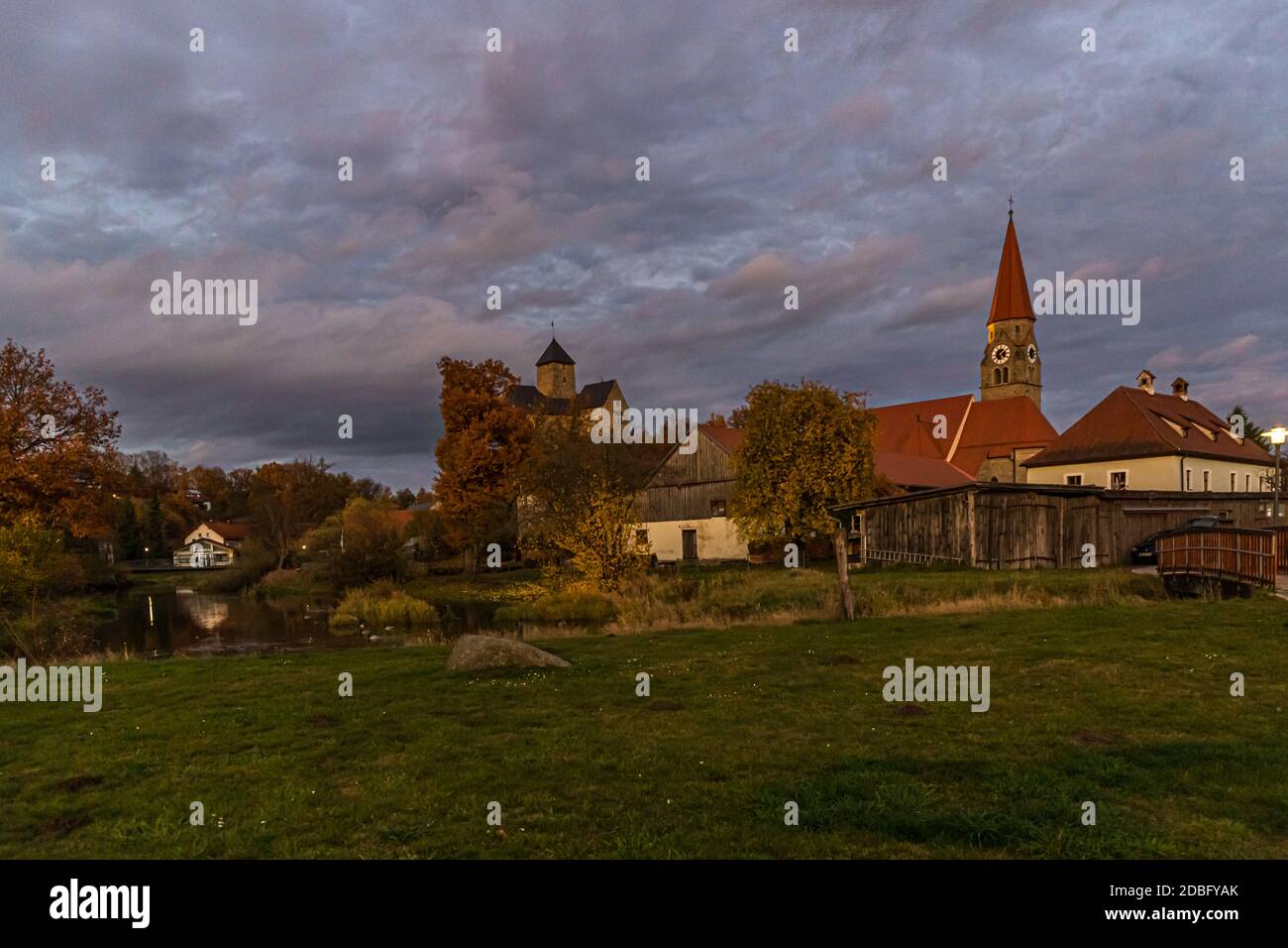 Evening atmosphere in Falkenberg, Germany Stock Photo - Alamy