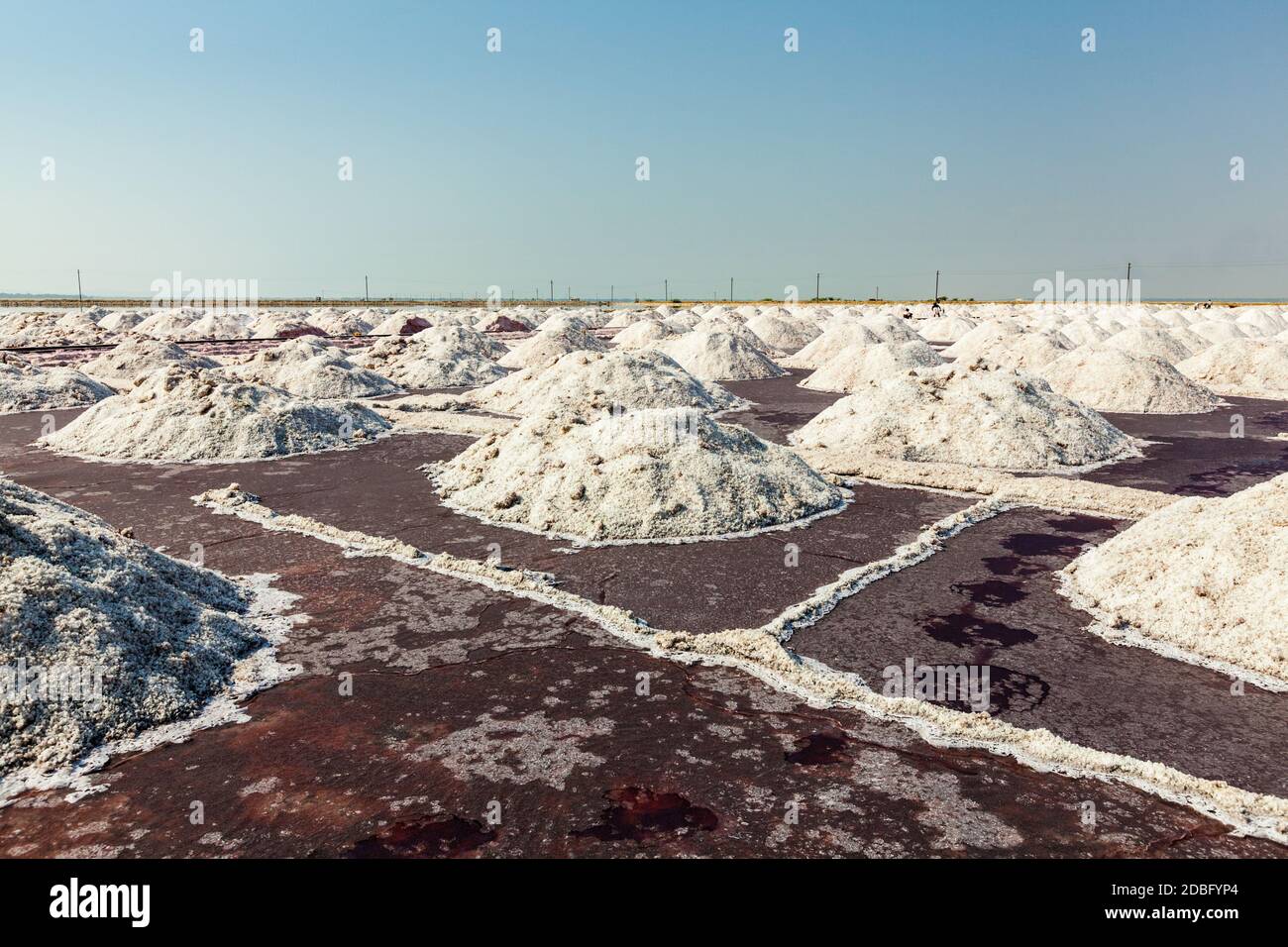 Salt heaps at salt mine at Sambhar Lake, Sambhar, Rajasthan, India Stock Photo - Alamy