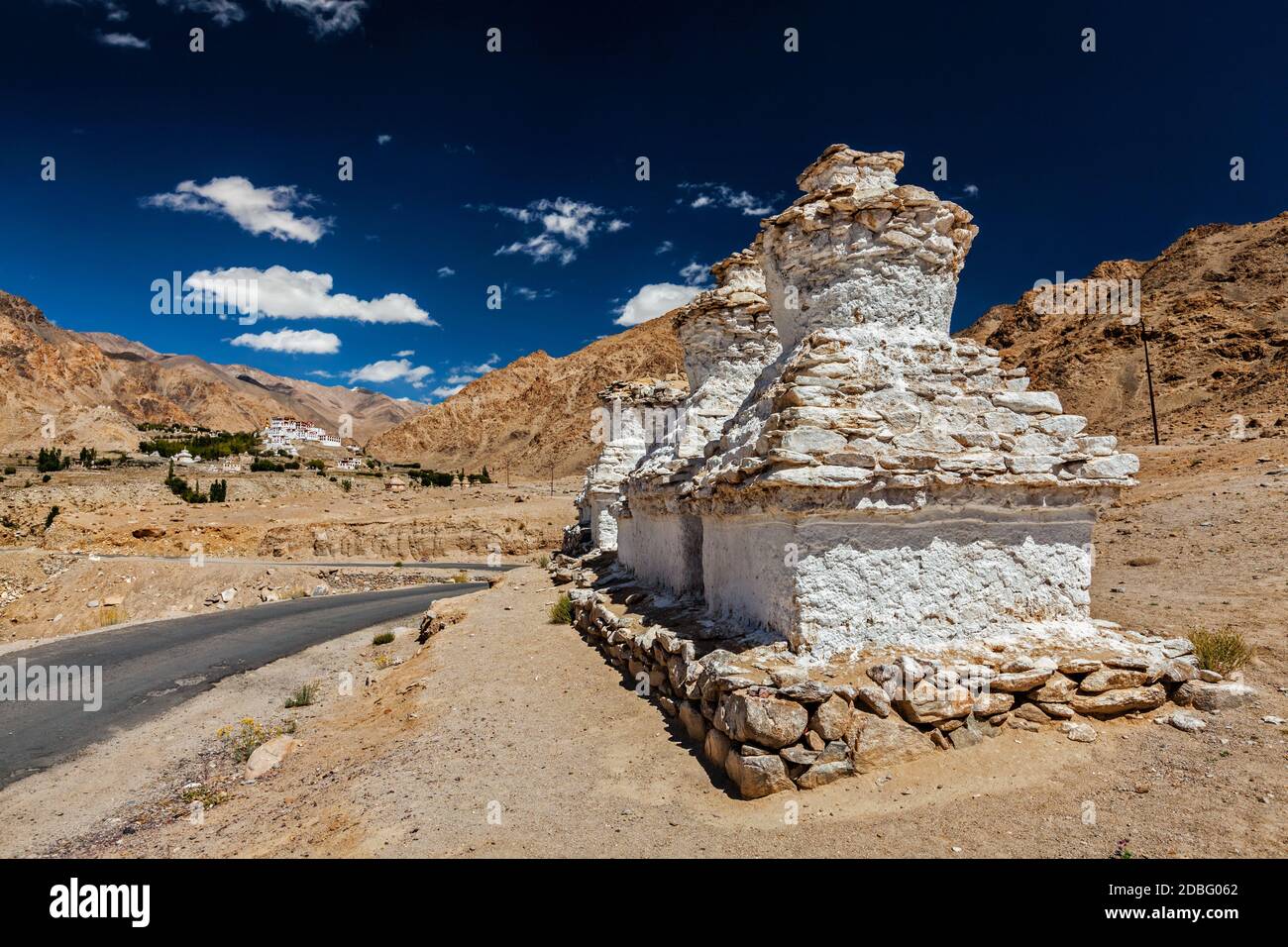 Likir Gompa Tibetan Buddhist monastery in Himalayas, Ladakh, Jammu and ...