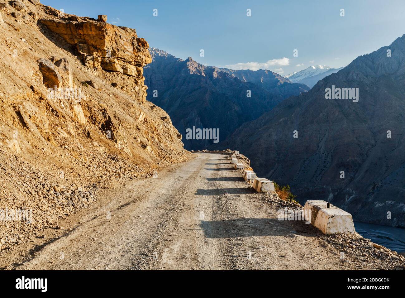 Road in Himalayas in Spiti Valley, Himachal Pradesh, India Stock Photo ...