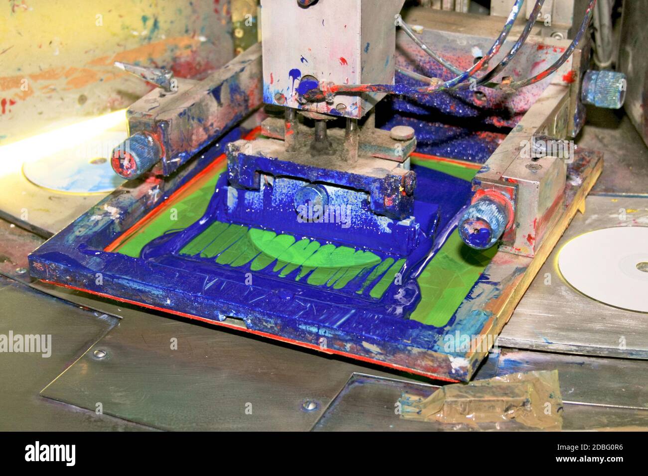 Printing CD and DVD disc production factory Stock Photo - Alamy