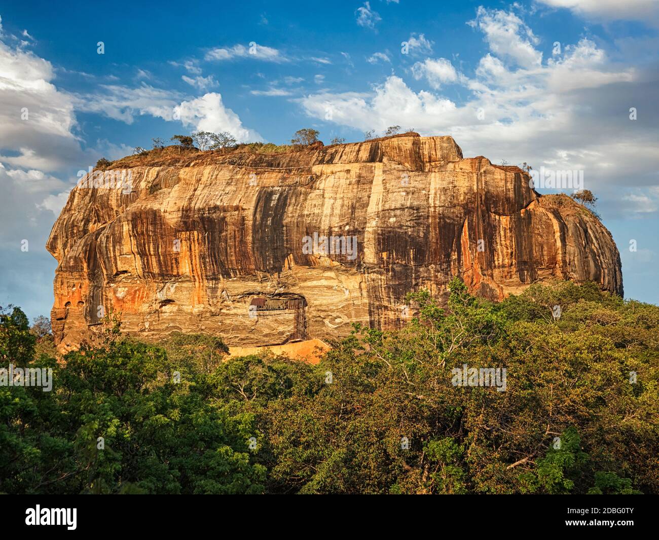 Sigiriya rock - famous Sri Lankan tourist landmark on sunset, Sri Lanka ...