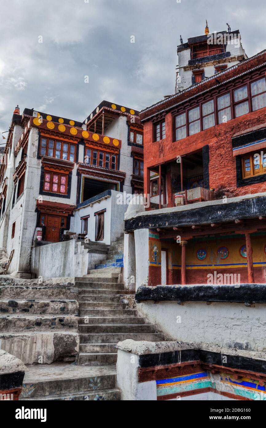Diskit gompa (Tibetan Buddhist monastery). Nubra valley, Ladakh, India ...