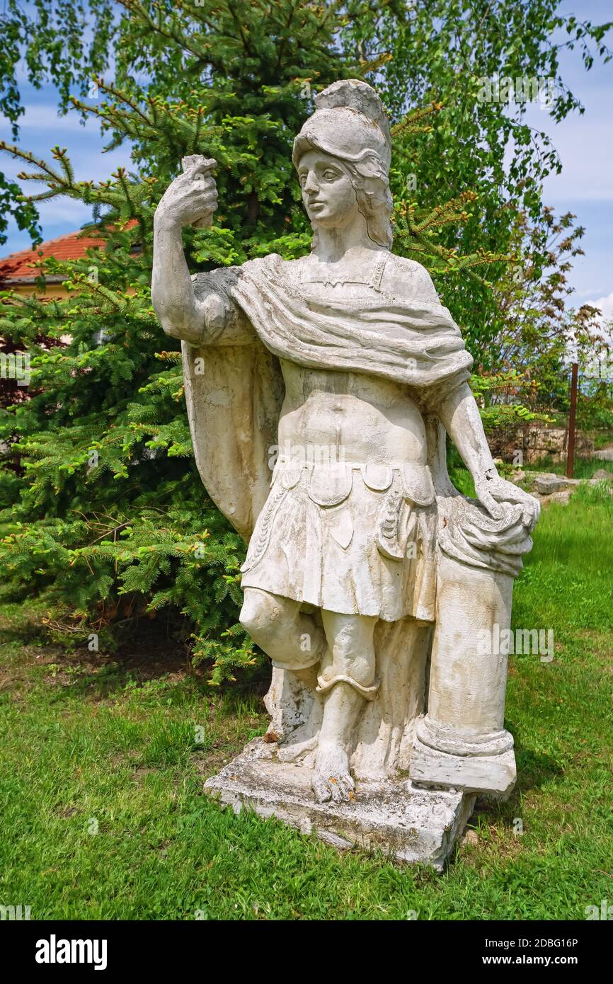 Old Statue of an Roman Hero in the Garden Stock Photo - Alamy
