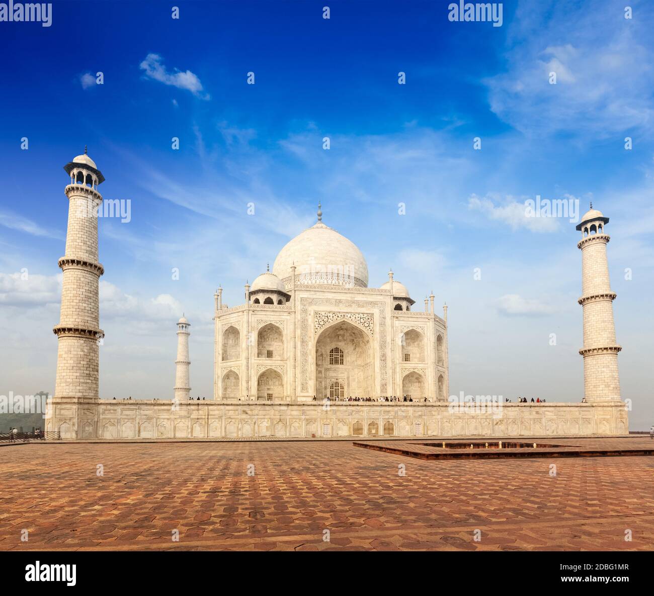 Indian famous landmark - India travel background Taj Mahal. Agra, Uttar ...