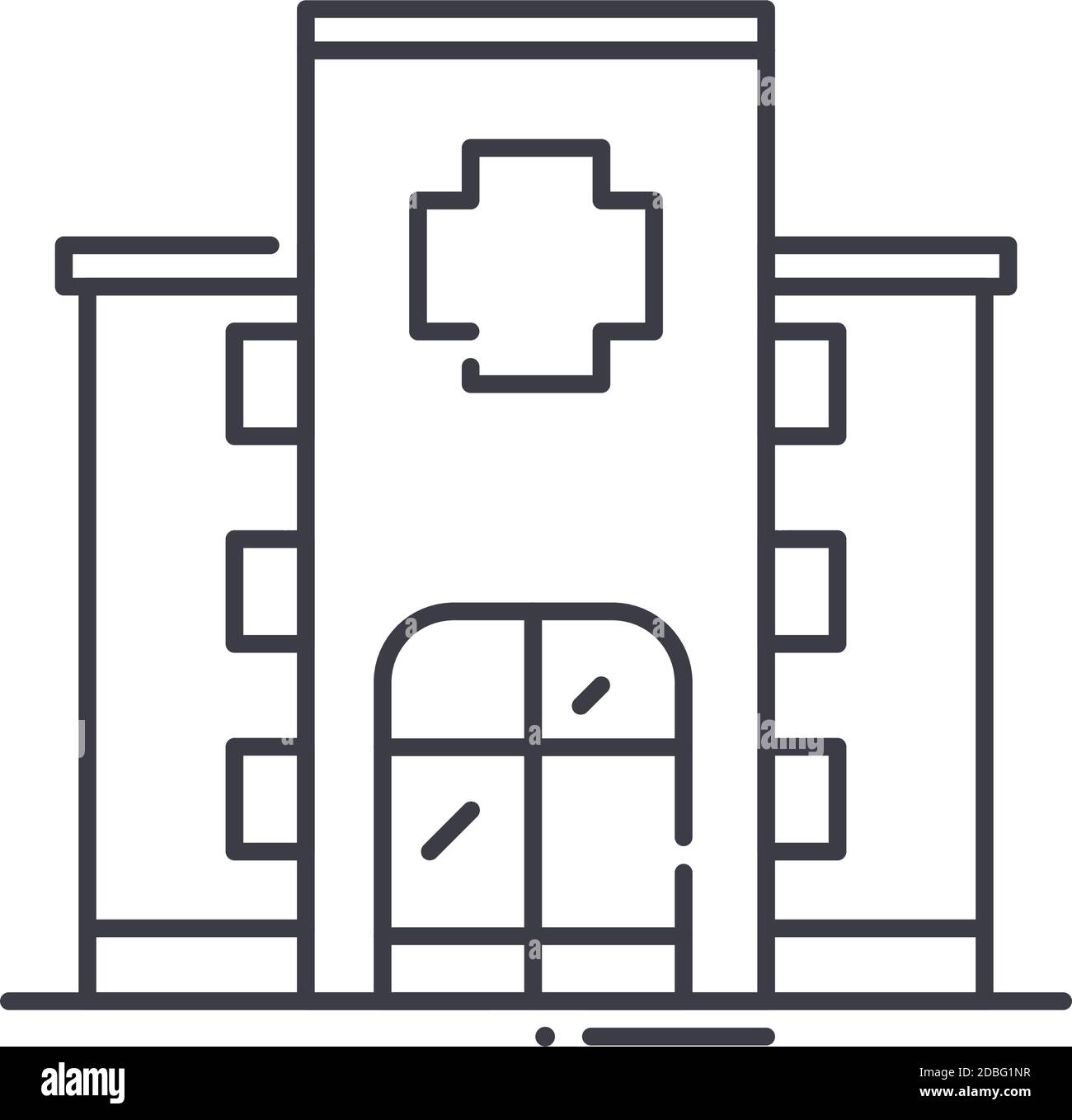 Clinics icon, linear isolated illustration, thin line vector, web ...