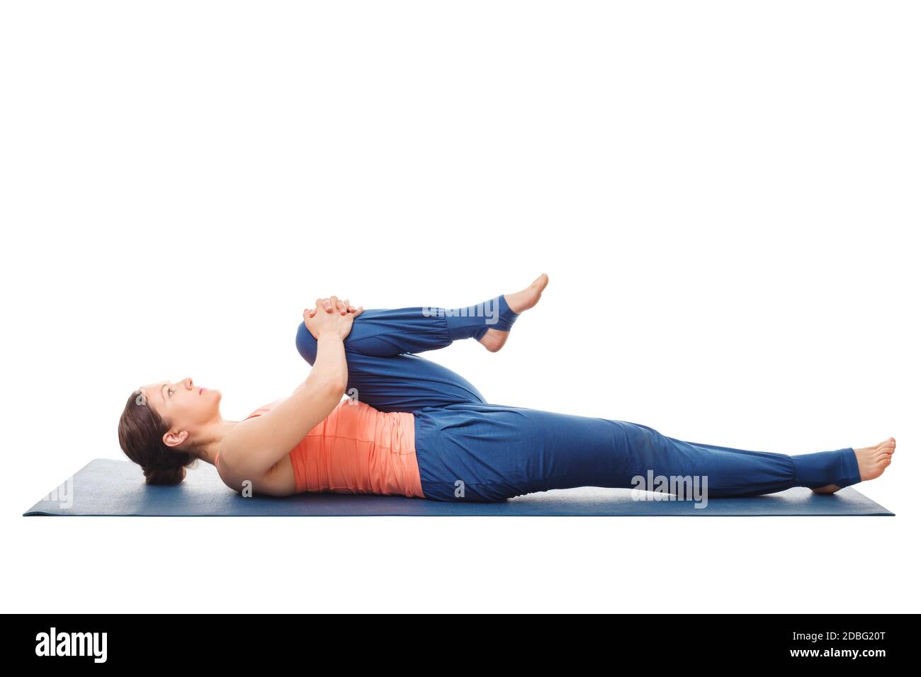 Knee to chest pose hi-res stock photography and images - Alamy