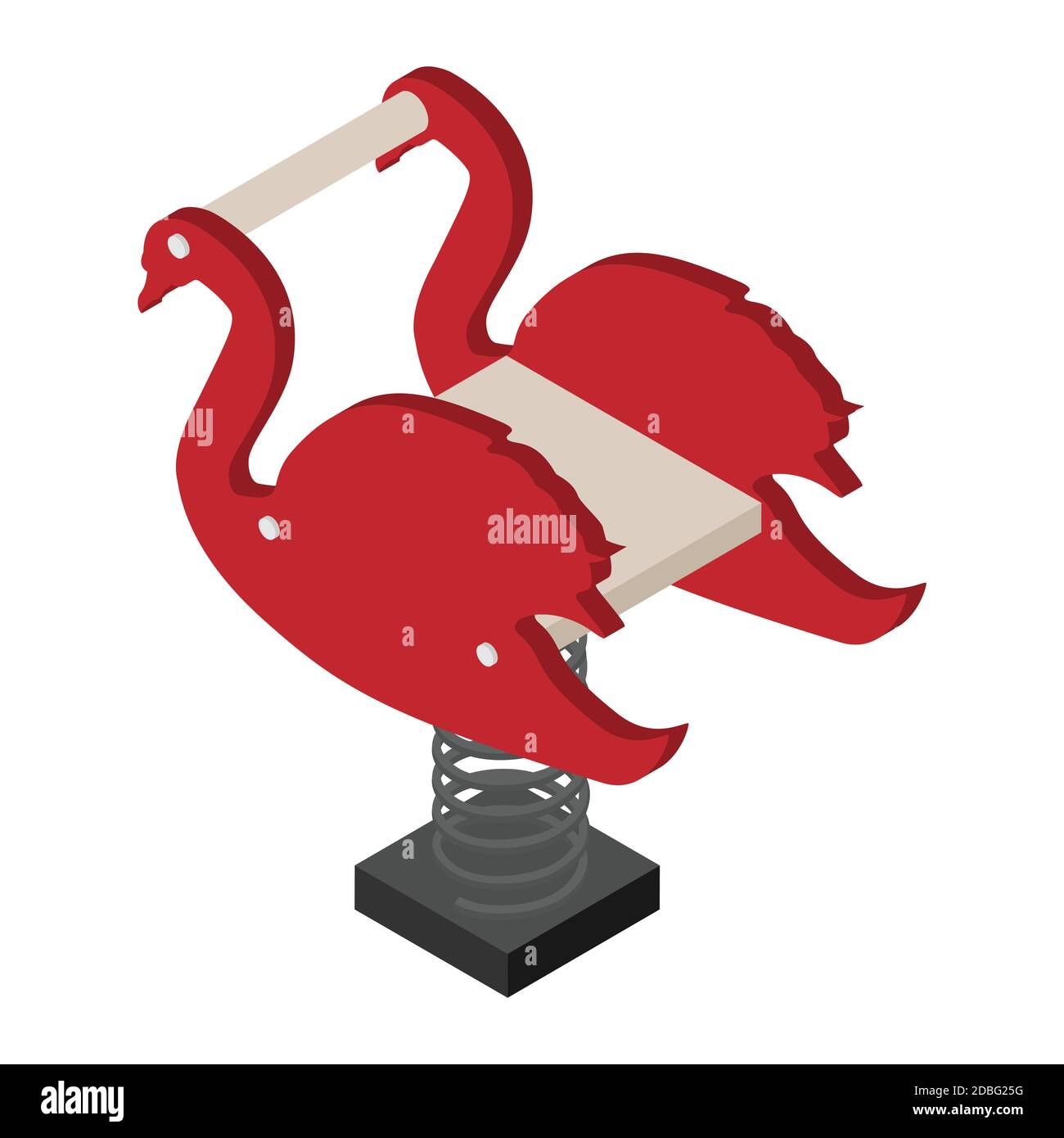 Spring rider swan toy for kids playground. Childrens playground ...
