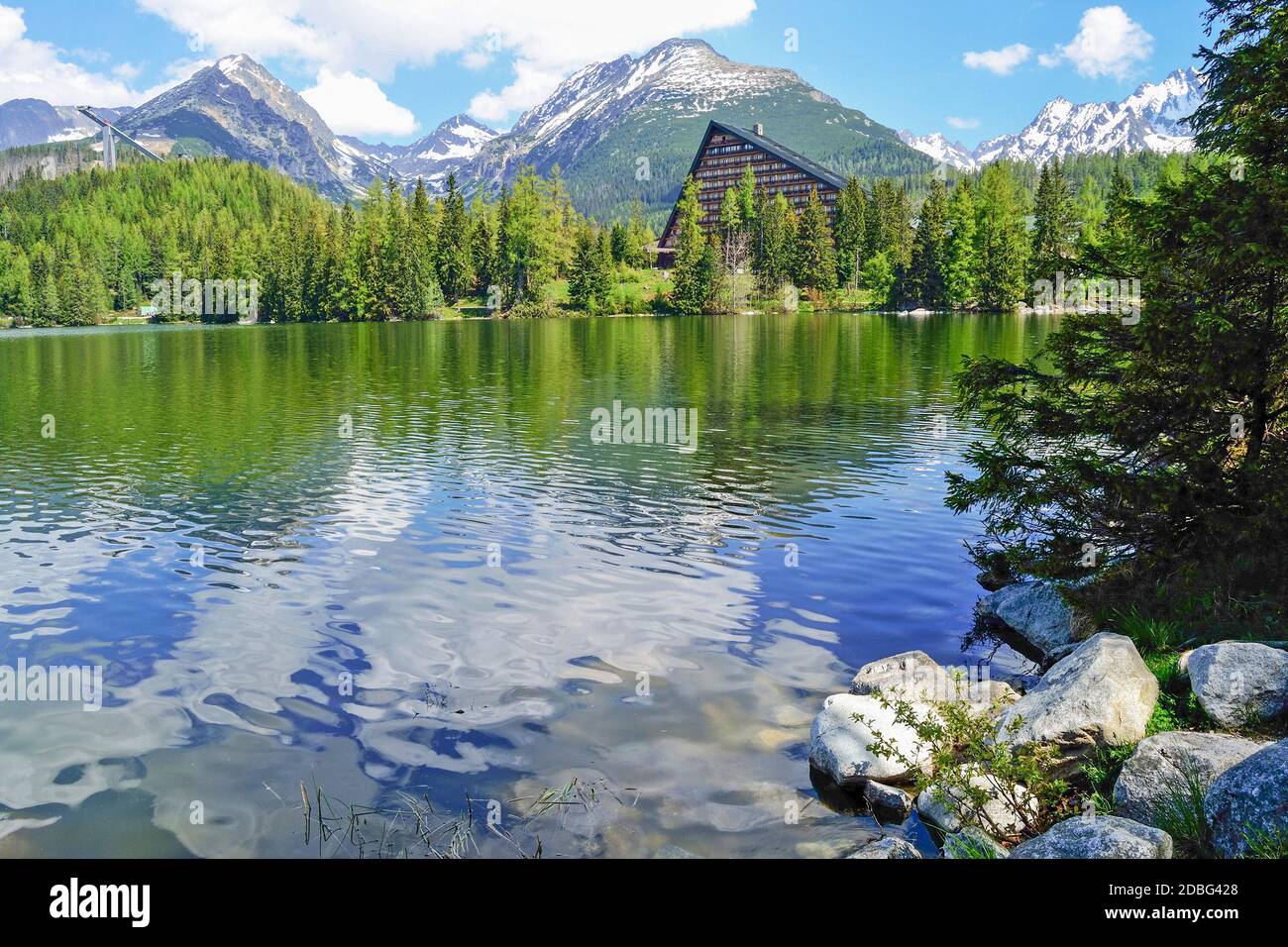 Lake in High Tatra Mountains, Slovakia Stock Photo - Alamy