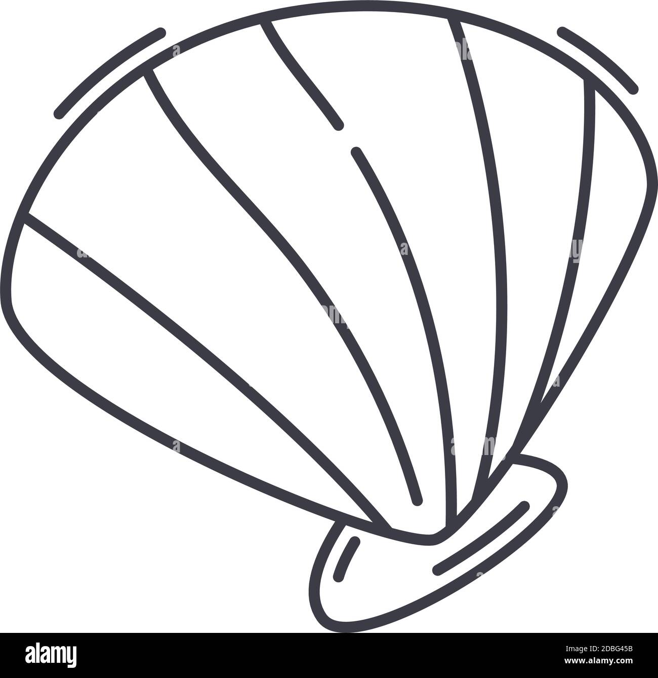 Cockle concept icon, linear isolated illustration, thin line vector ...