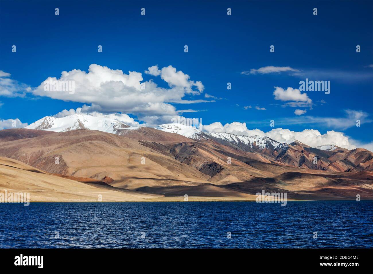 Himalayan lake Tso Moriri Tsomoriri Wetland Conservation Reserve ...