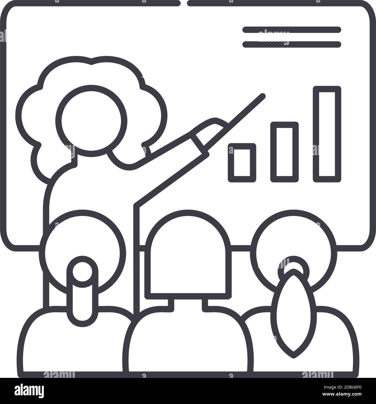 Coach training icon, linear isolated illustration, thin line vector ...