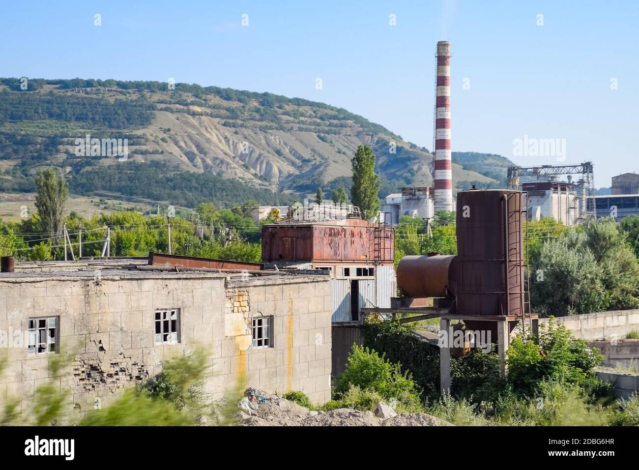 Abandoned old Soviet industrial buildings. Abandoned old Soviet ...