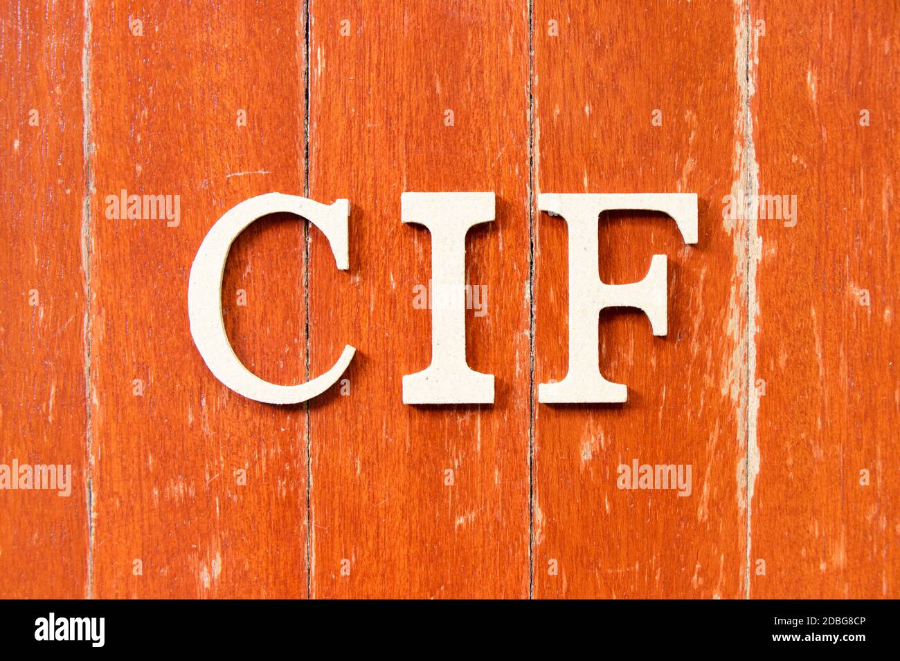 Alphabet letter in word CIF (Abbreviation of Cost, insurance, and ...