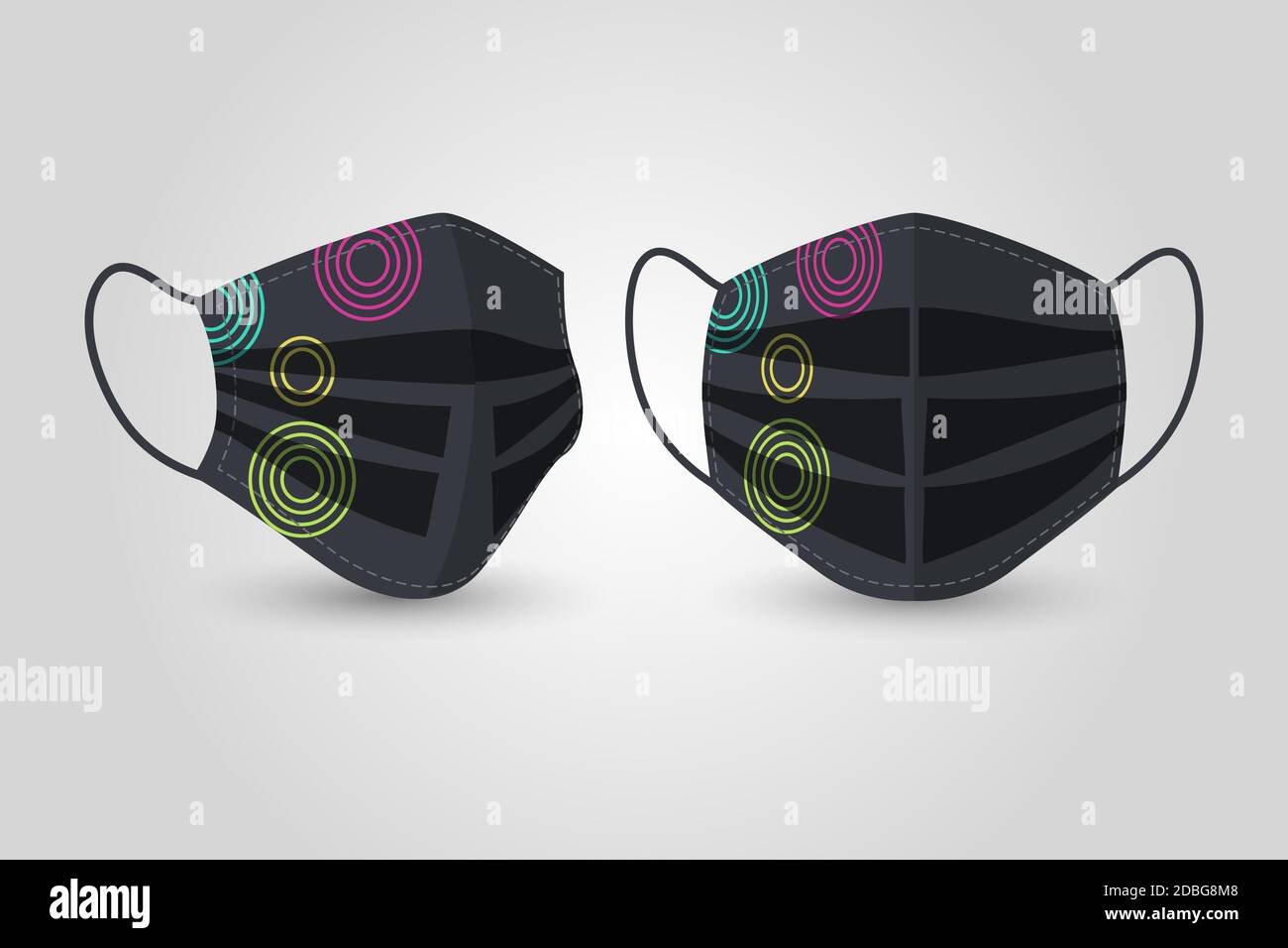 Realistic fabric face mask concept Vector illustration Stock Vector ...