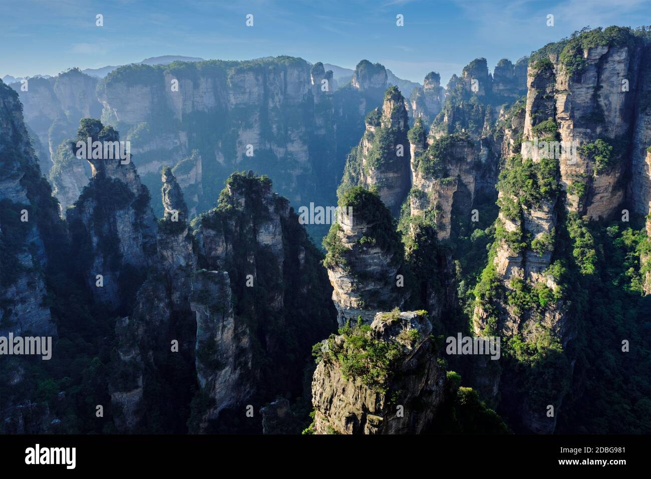 Famous tourist attraction of China - Zhangjiajie stone pillars cliff ...