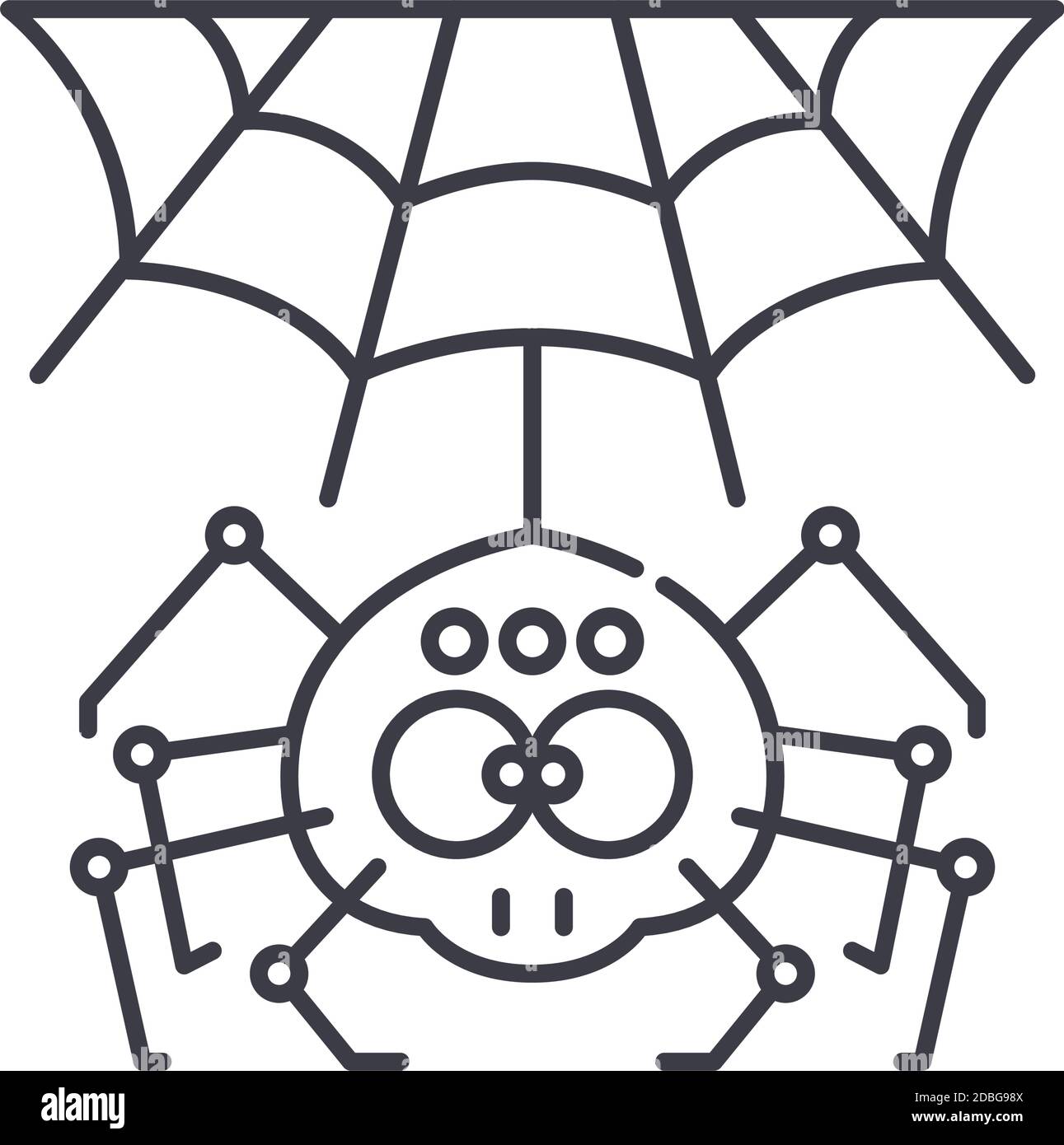 Cobweb icon, linear isolated illustration, thin line vector, web design ...