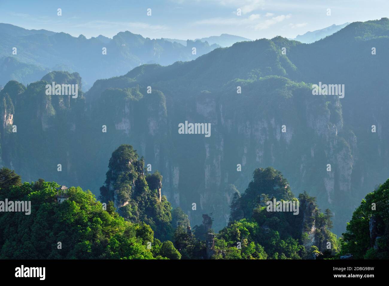 Famous tourist attraction of China - Zhangjiajie stone pillars cliff ...