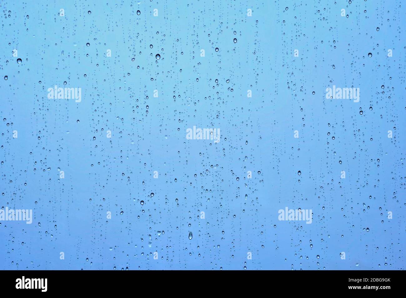 Rain water drops droplets on window glass texture background Stock ...