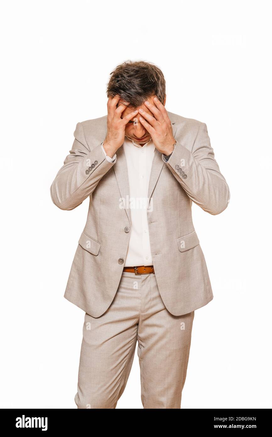 Depression middle age man Cut Out Stock Images & Pictures - Alamy