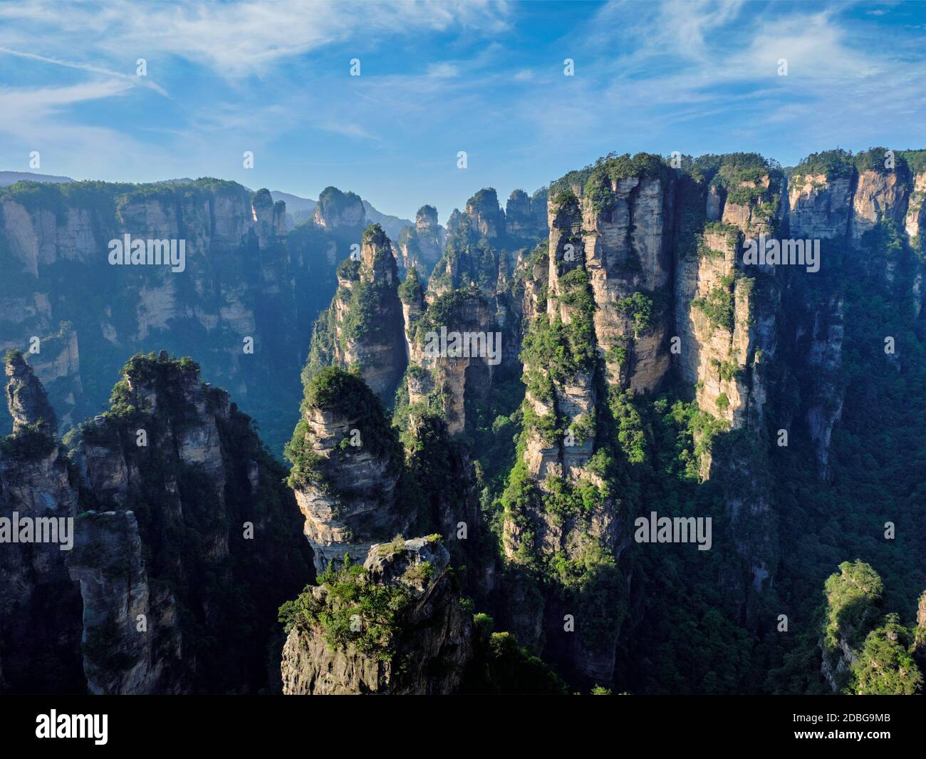 Famous tourist attraction of China - Zhangjiajie stone pillars cliff ...