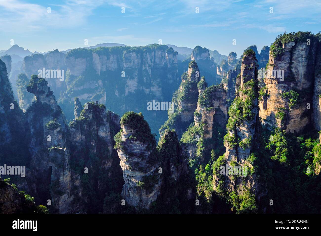Famous tourist attraction of China - Zhangjiajie stone pillars cliff ...