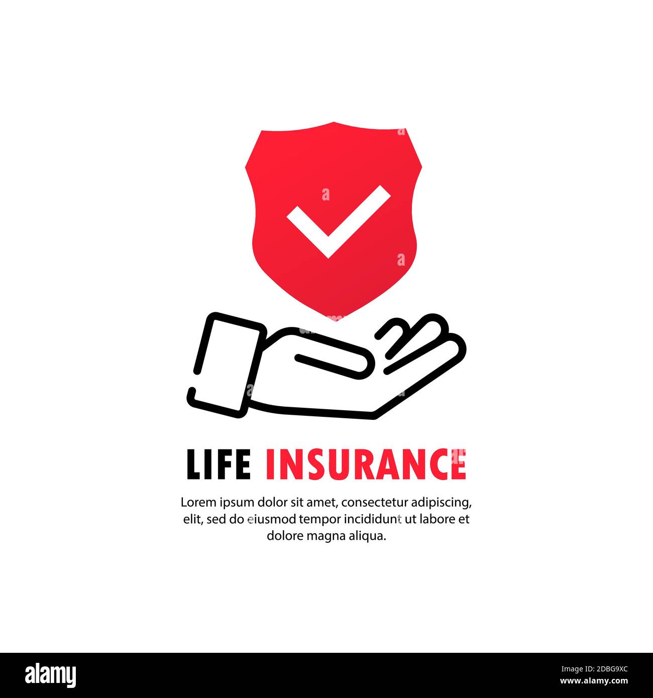 Insurance policy services conceptual design. Hands holding insurance ...