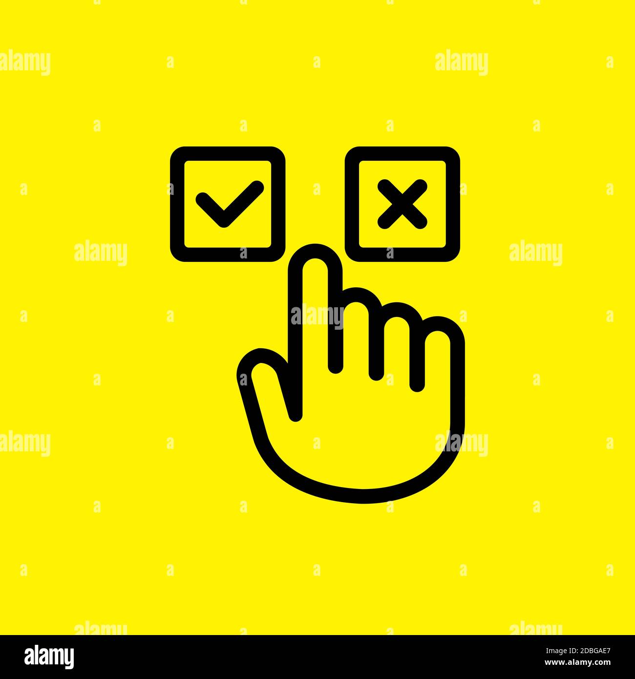 Accept And Decline Buttons Icon Yes Or No Click Approve And Delete