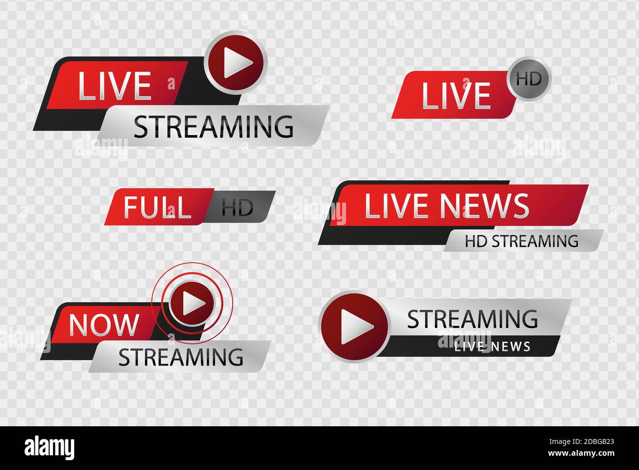 Live streams news banners Vector illustration Stock Vector Image & Art ...