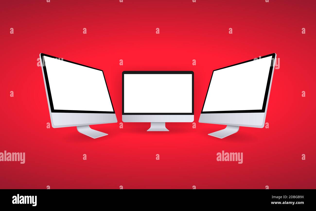 Silver computer monitor vector hi-res stock photography and images - Alamy