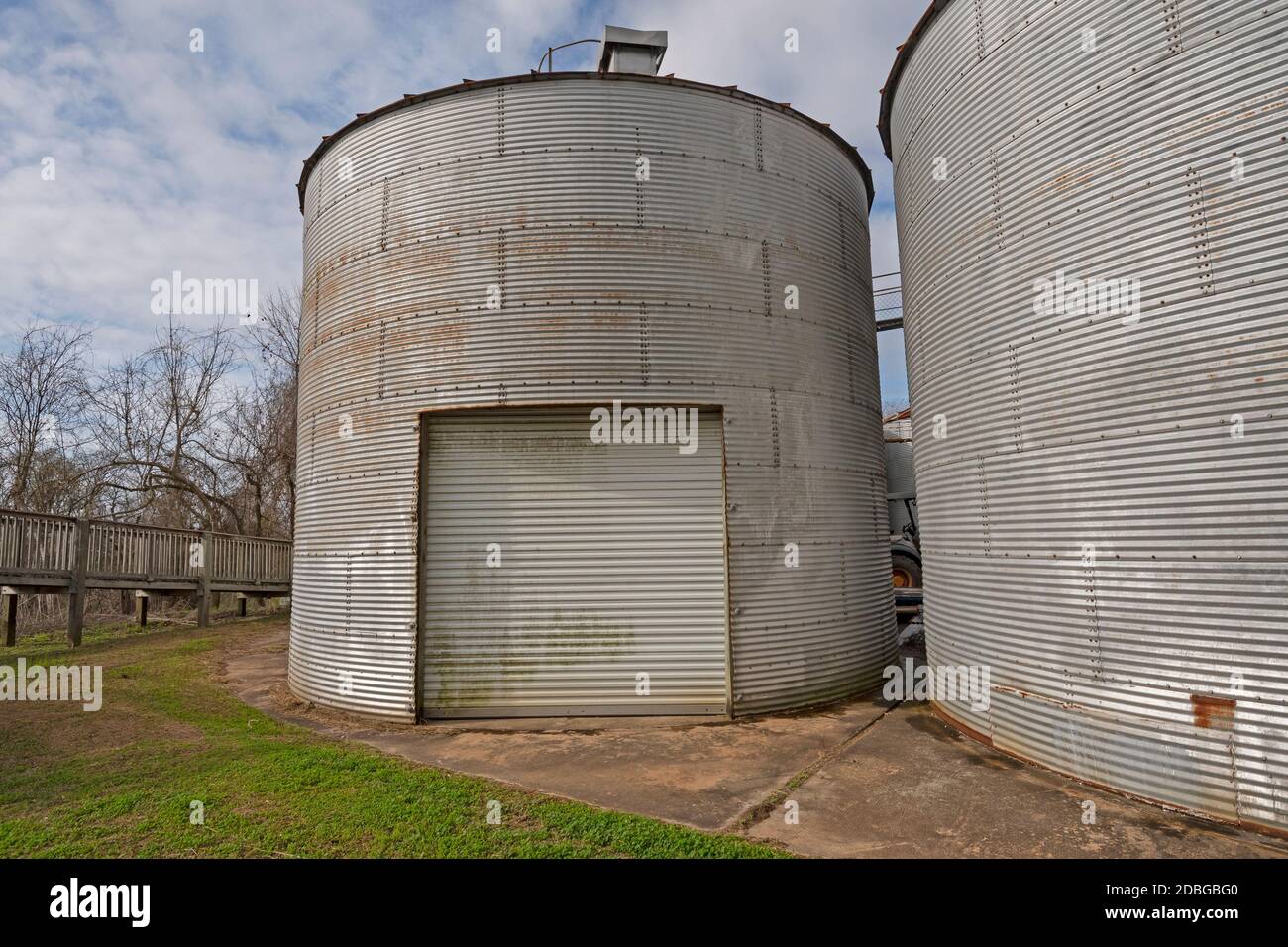 Farm Silo Converted to a Garage near Bay City Texas Stock Photo - Alamy
