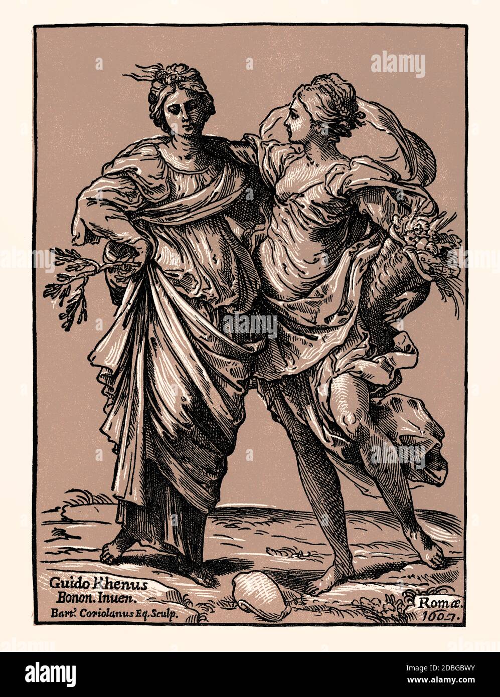 The alliance of peace and abundance, 1627, Bartolommeo Coriolano, after ...