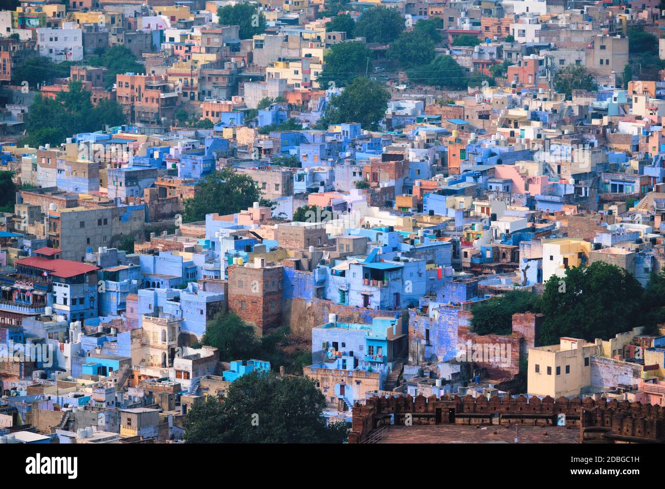 Aerial view of Jodhpur, also known as Blue City due to the vivid blue ... Aerial view of Jodhpur, also known as Blue City due to the vivid blue ...