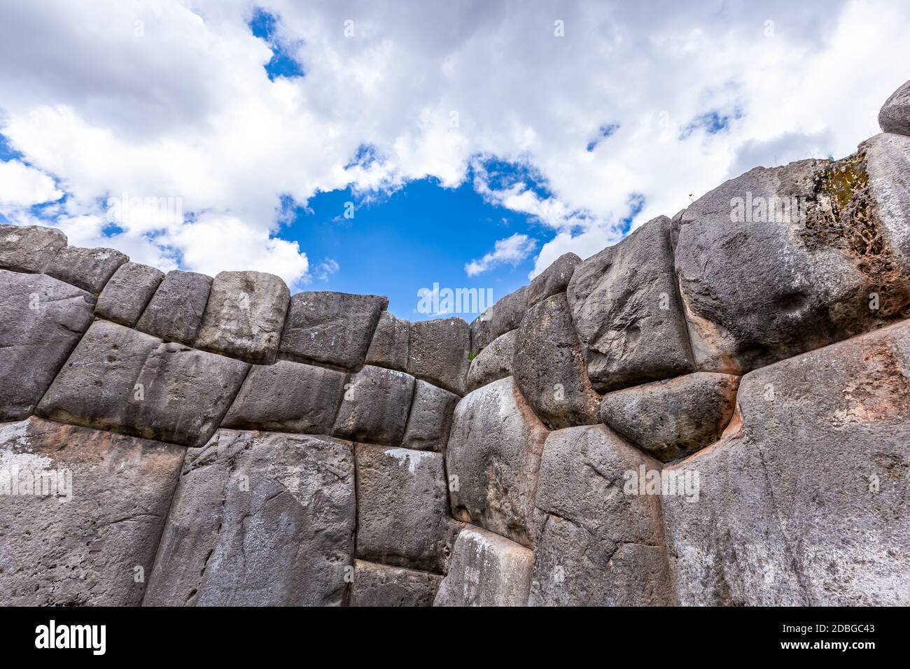 Sacsayhuaman fortress, Inca ruins in Cusco or cuzco town, Peru, South ...
