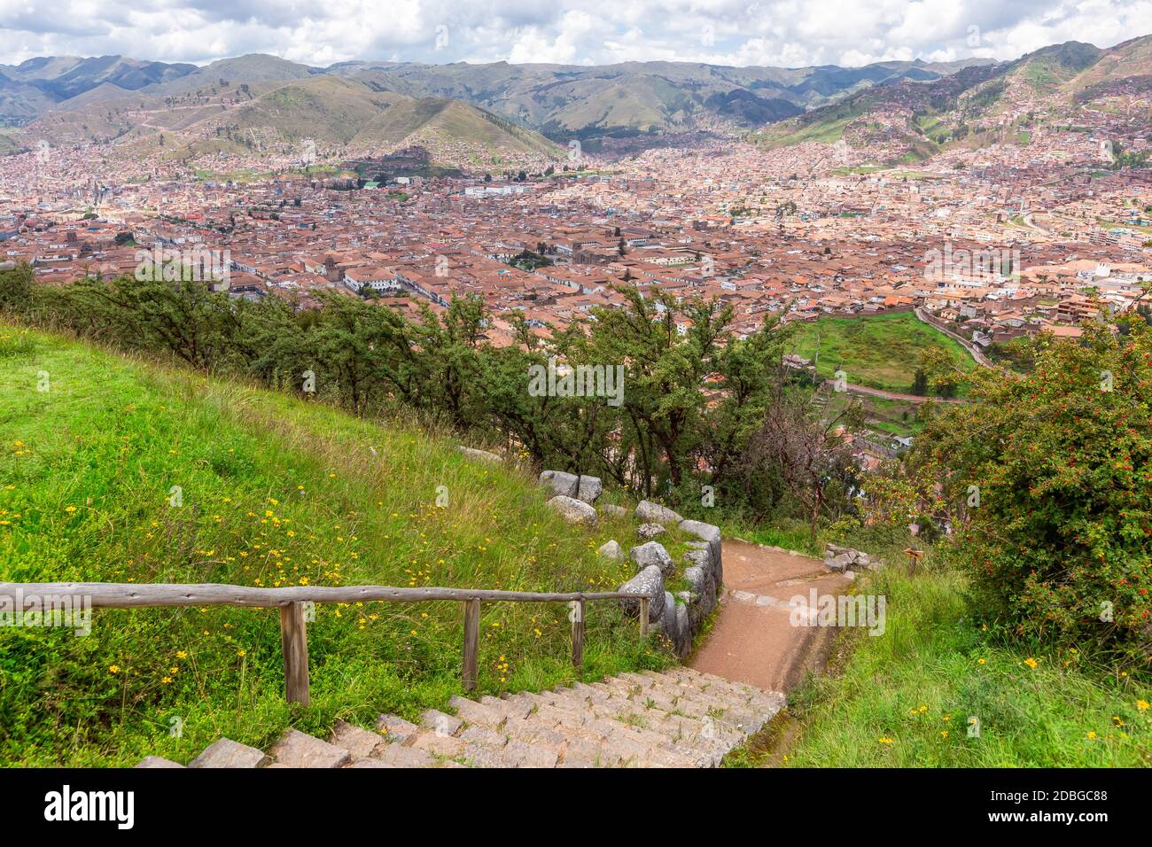 Sacsayhuaman fortress, Inca ruins in Cusco or cuzco town, Peru, South ...