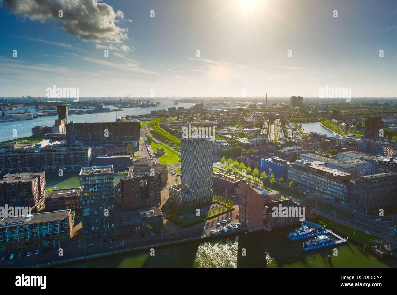 Aerial view dutch harbour sunset hi-res stock photography and images ...