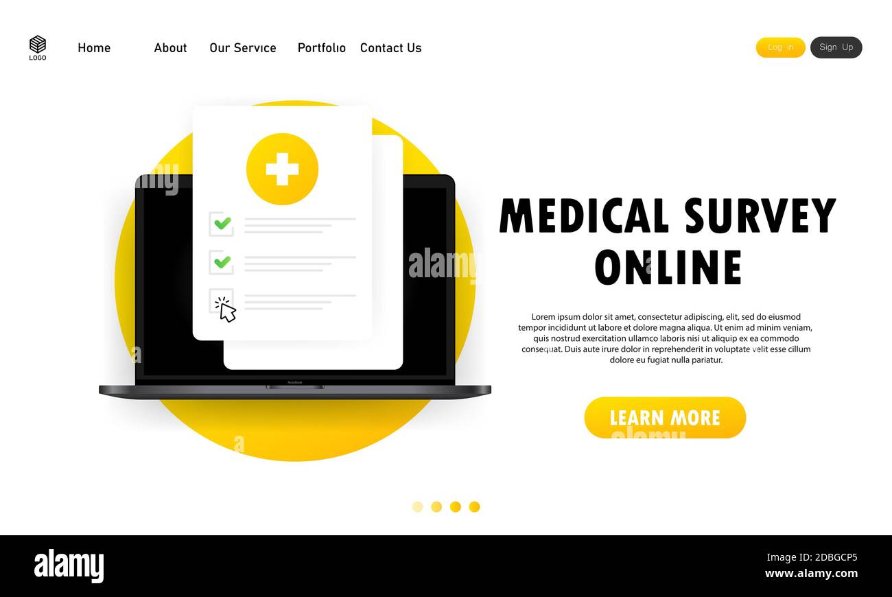 Medical form list with results data and approved check mark. Clinical ...