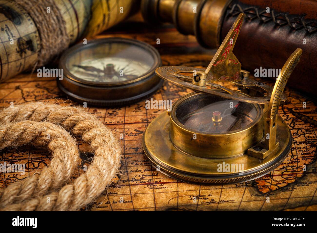 Travel geography navigation concept background - old vintage retro ...