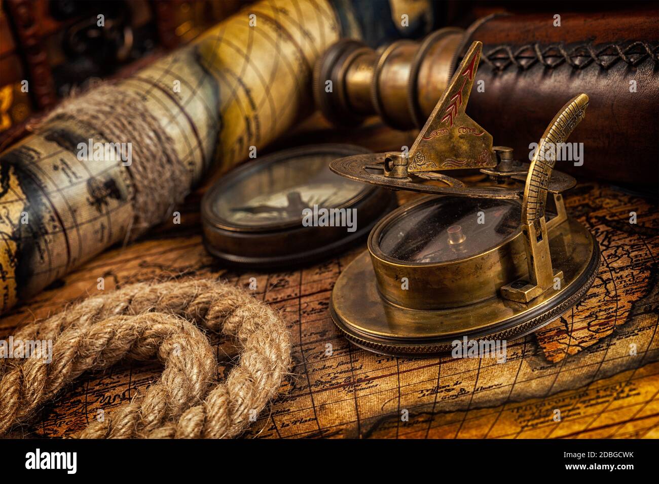 Travel geography navigation concept background - old vintage retro ...