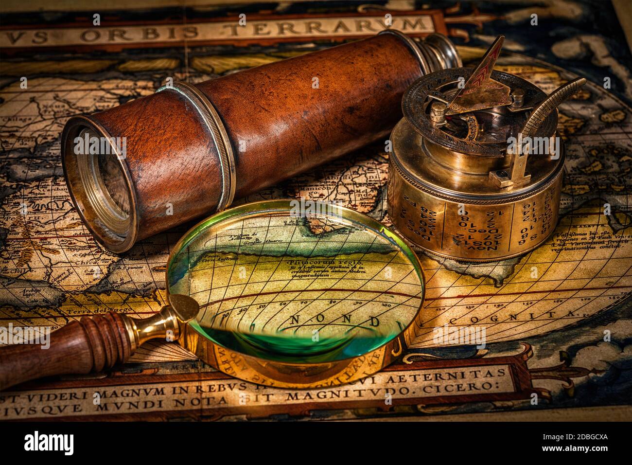 Travel geography navigation concept background - old vintage retro ...