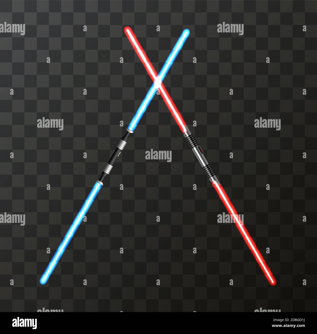 Vector modern light swords on transparent background Stock Vector Image ...